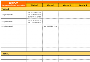 Lernplan erstellen (inkl. Vorlagen & Tools)